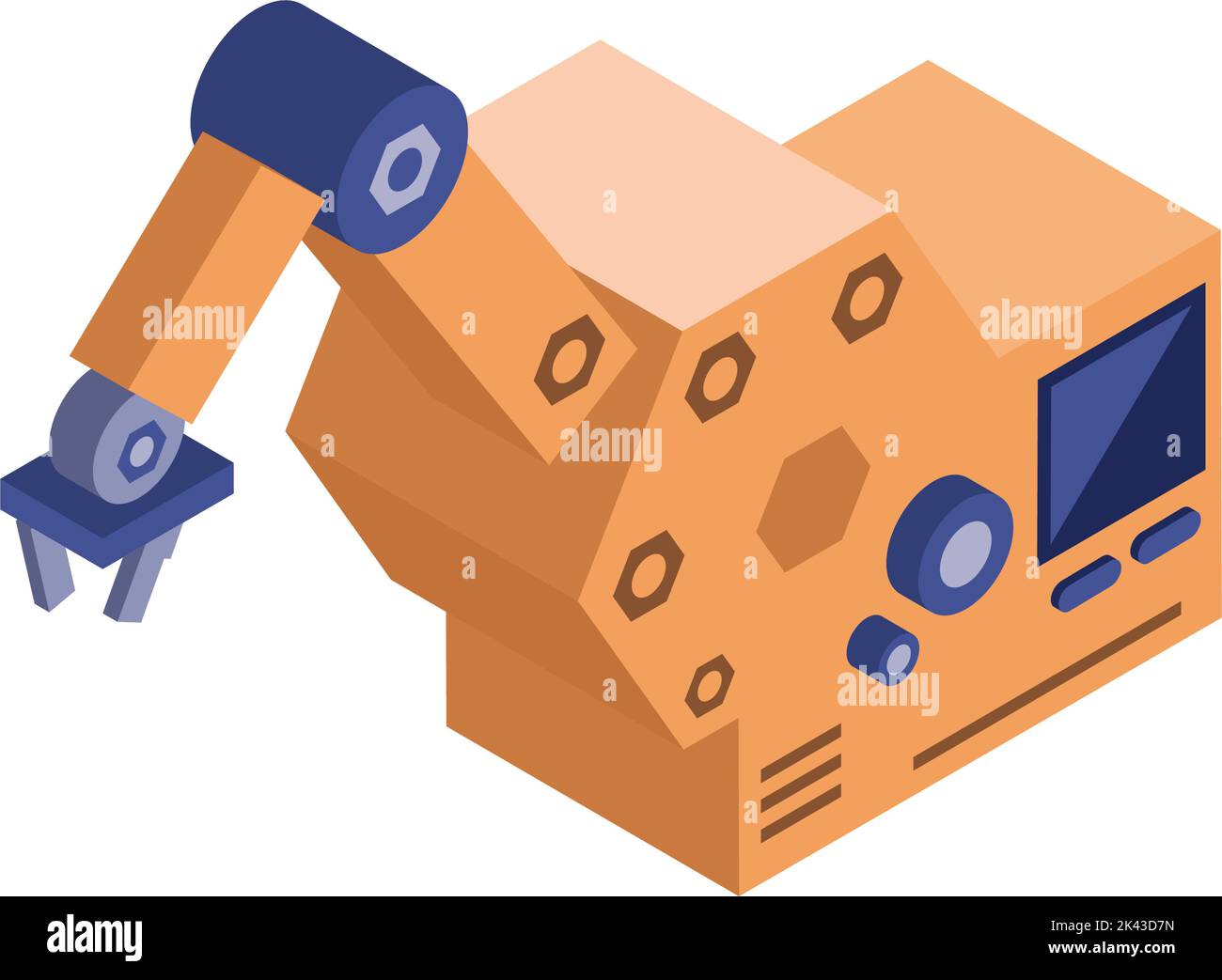 Isometric Industry robotic arm Stock Vector Image & Art - Alamy