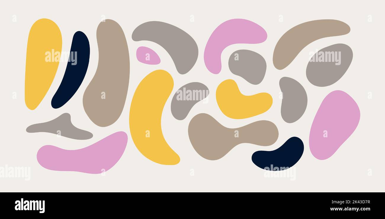 Set of organic,abstract shapes or blob in various forms.Vector ...