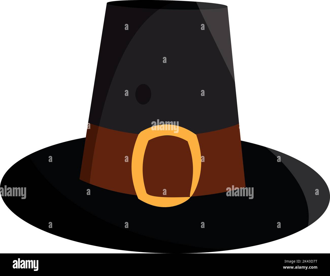 Isolated traditional pilgrim hat icon Vector Stock Vector Image & Art ...