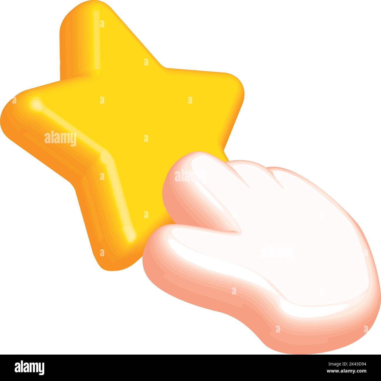 click hand on star Stock Vector Image & Art - Alamy