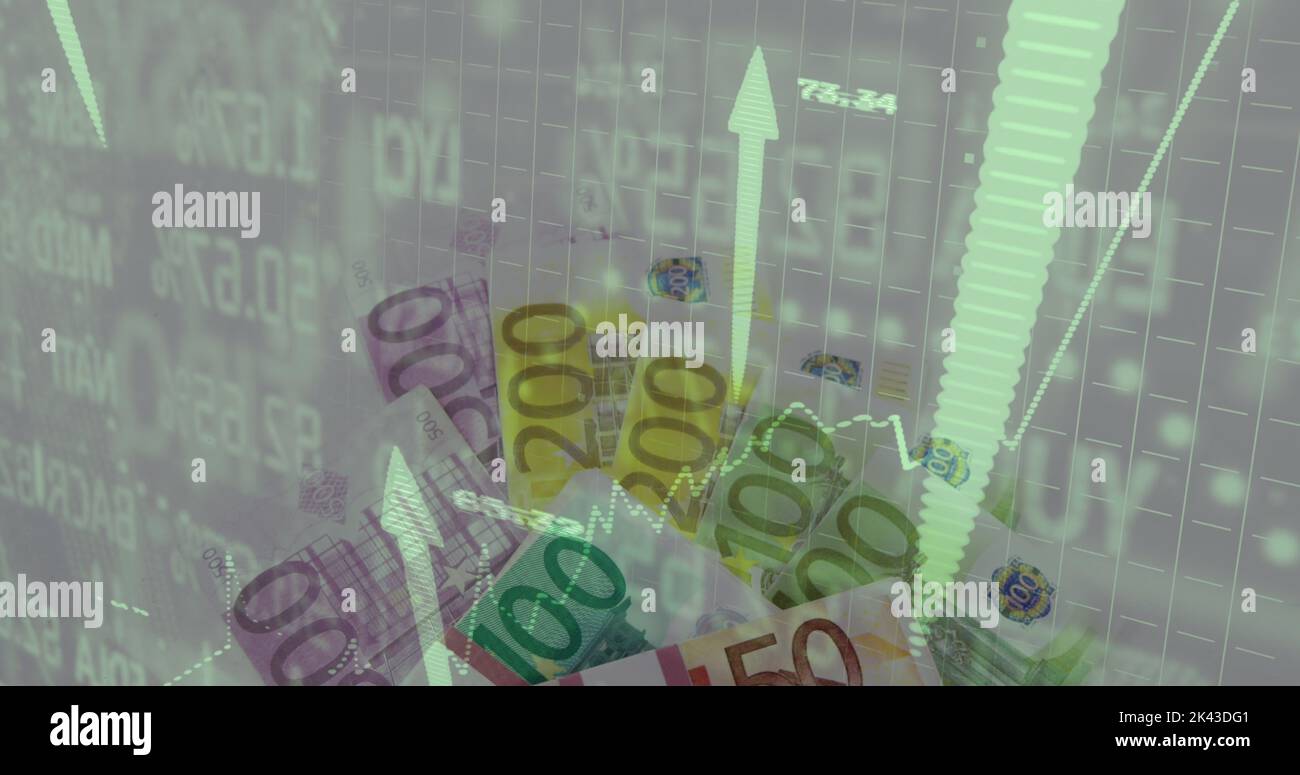 Image of data processing over banknotes Stock Photo - Alamy