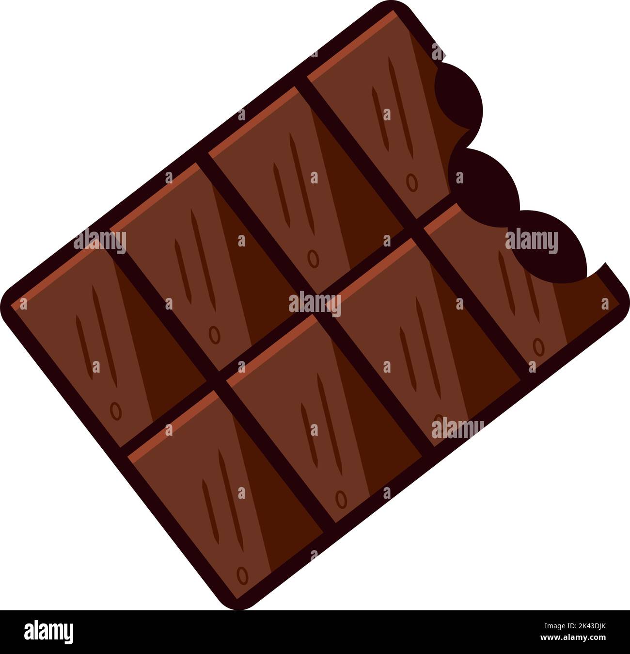 Isolated colored bitten chocolate bar candy icon Vector Stock Vector ...