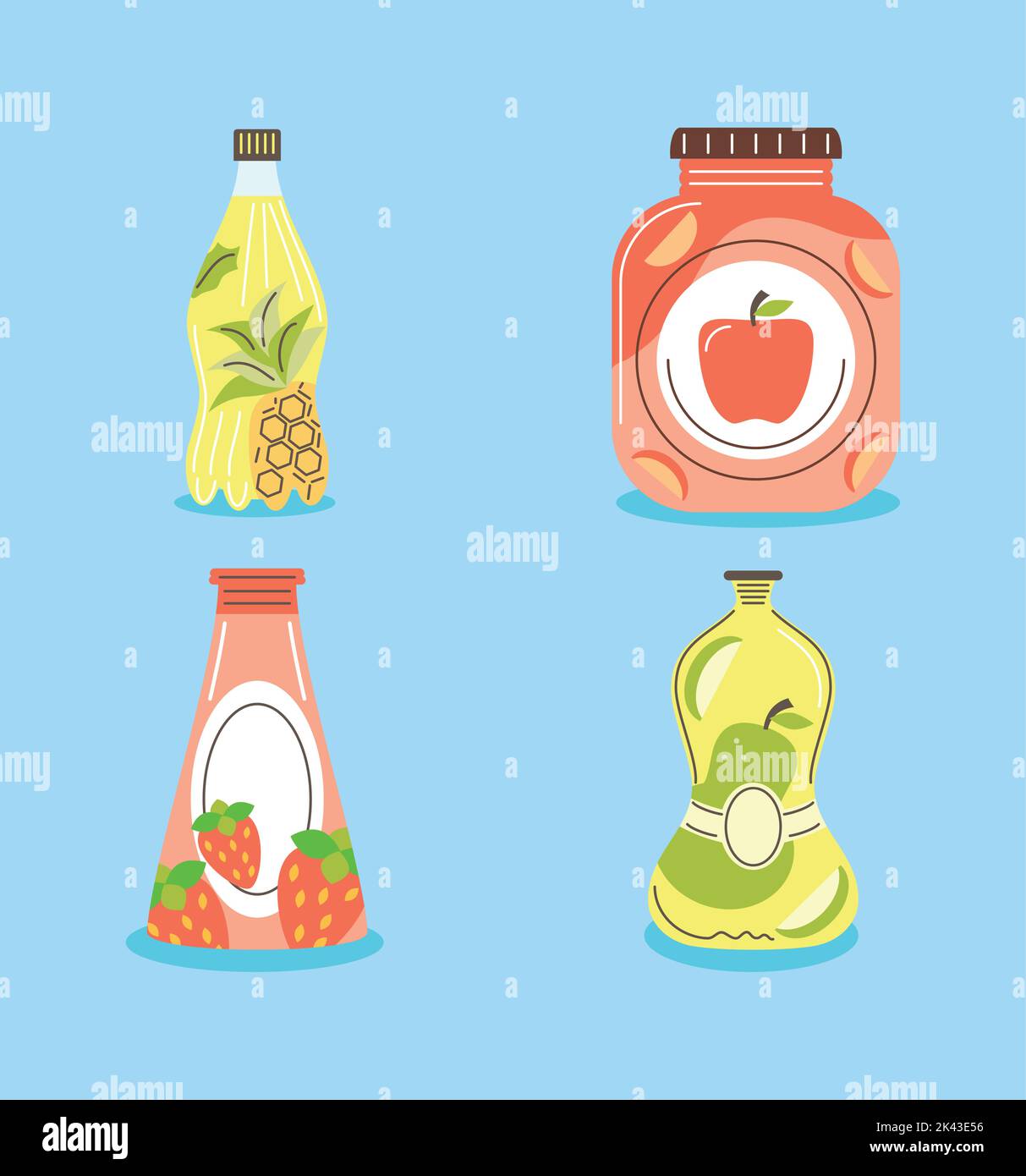 Juices and beverages Stock Vector Images - Alamy