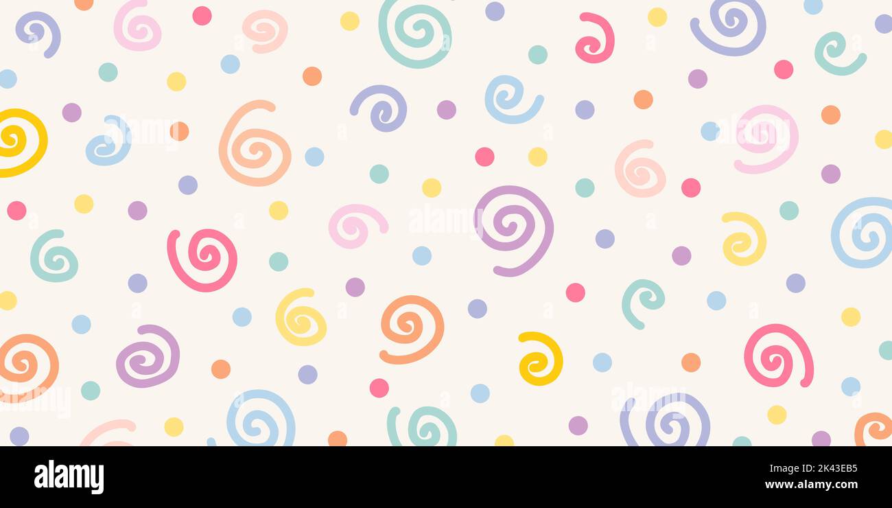 Free-form patterns in cute pastel tones. Soft color swirl pattern ...