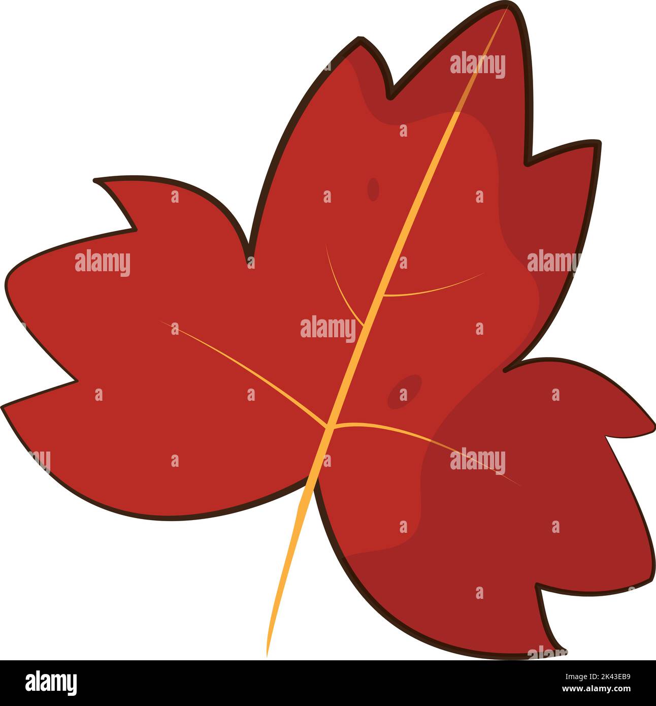 Isolated colored autumn leaf icon Vector Stock Vector Image & Art - Alamy