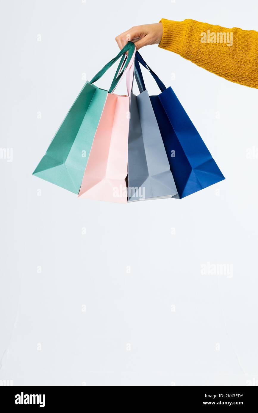 Composition hand shopping bags hi-res stock photography and images - Alamy
