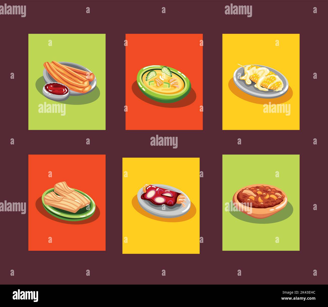 mexican food, icon set Stock Vector Image & Art - Alamy