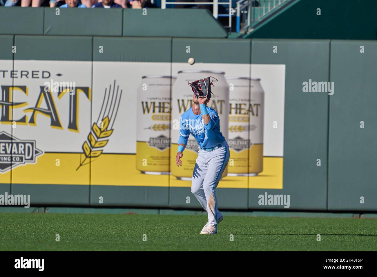 September 25 2022: Kansas City center fielder Drew Waters (6) makes a ...