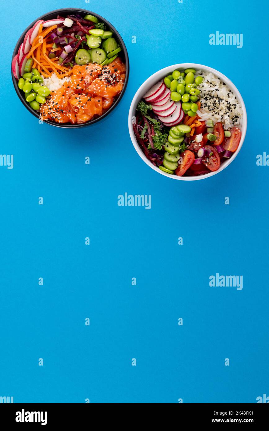 Two fresh poke bowls hi-res stock photography and images - Alamy