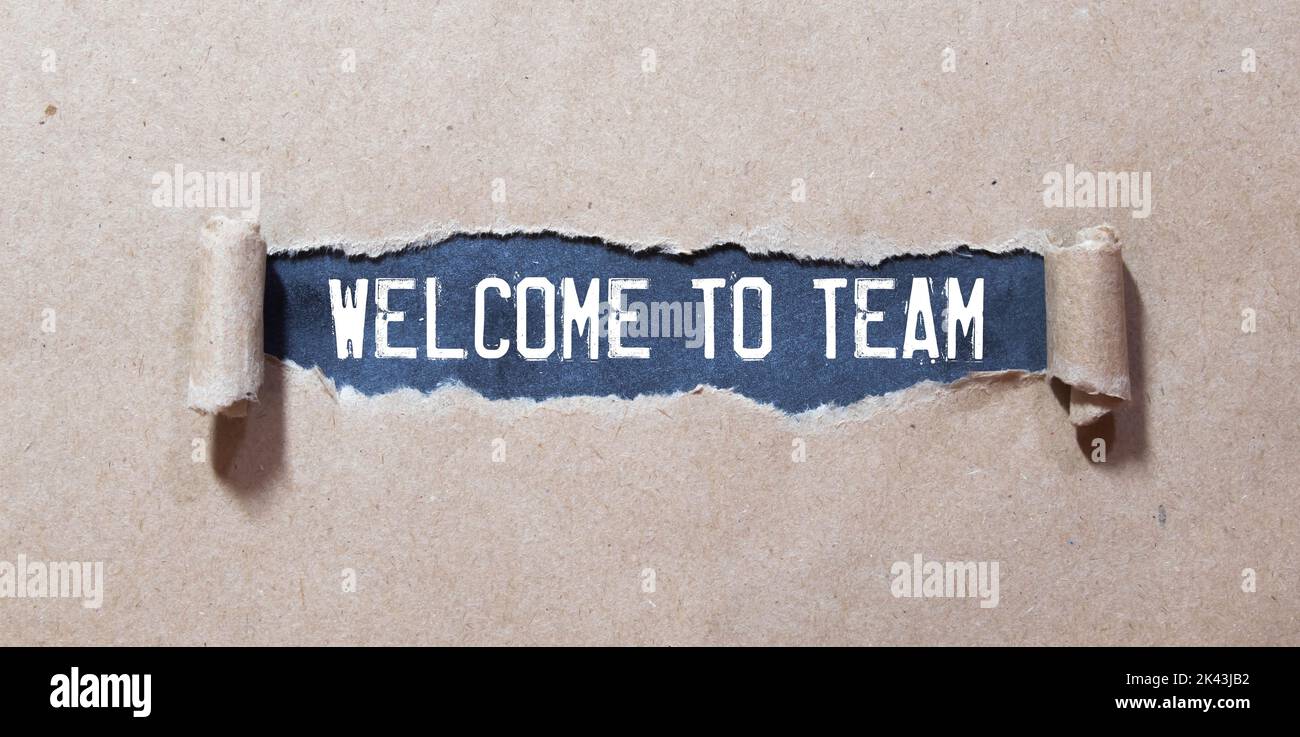 WELCOME TO TEAM text concept write on notebook with office tools on ...