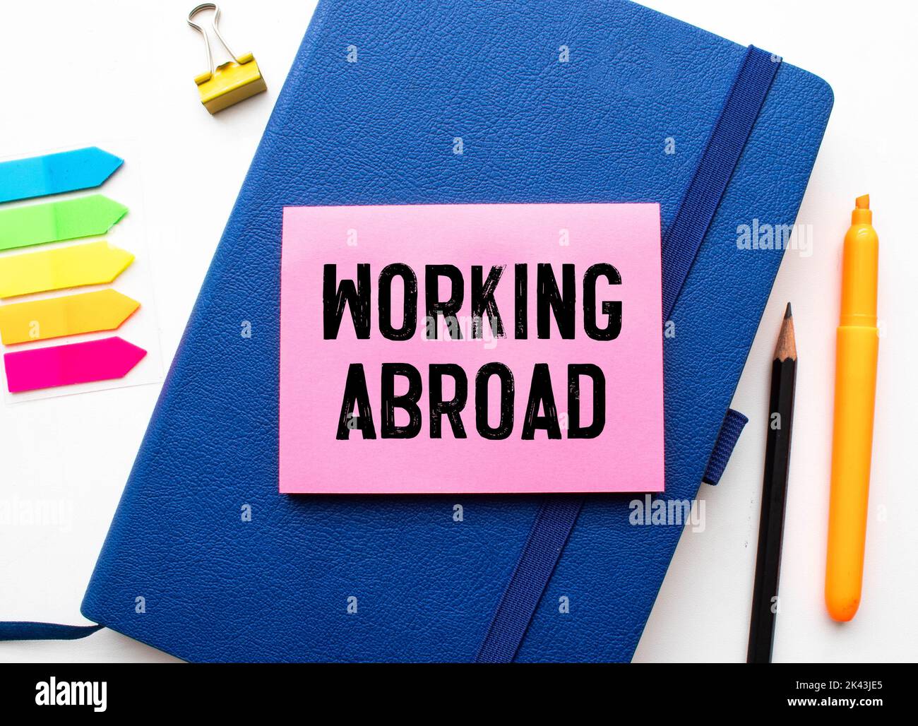 Text Working Abroad concept on chart background Stock Photo - Alamy