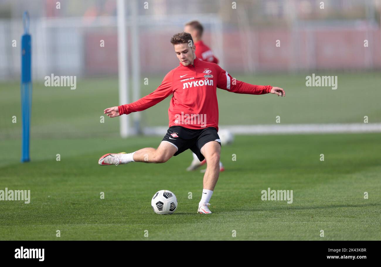 MOSCOW, RUSSIA, SEPTEMBER 27, 2022. Training of Spartak players before ...