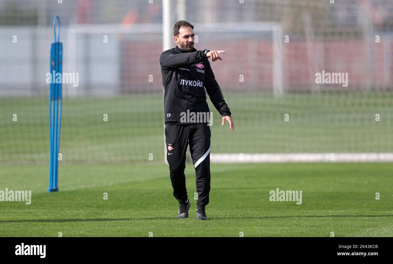 MOSCOW, RUSSIA, SEPTEMBER 27, 2022. Training of Spartak players before ...