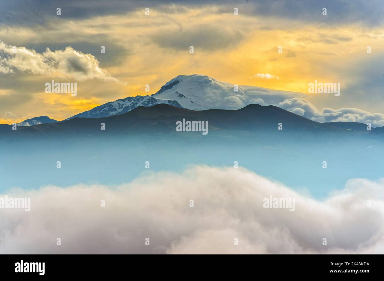 Cotopaxi, the second highest active vocano in the world and the Pita ...