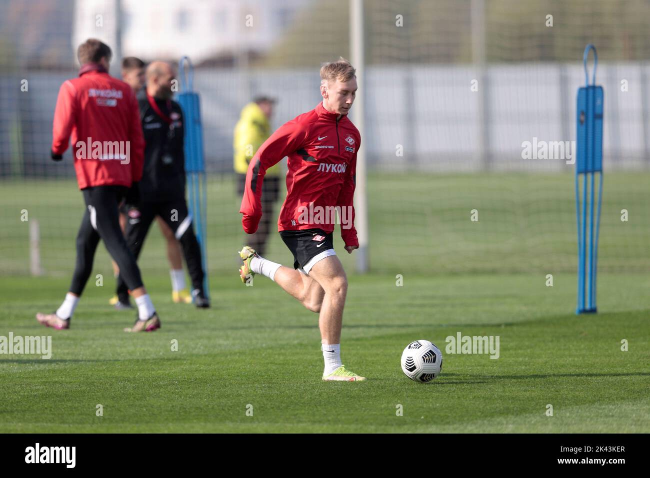 MOSCOW, RUSSIA, SEPTEMBER 27, 2022. Training of Spartak players before ...