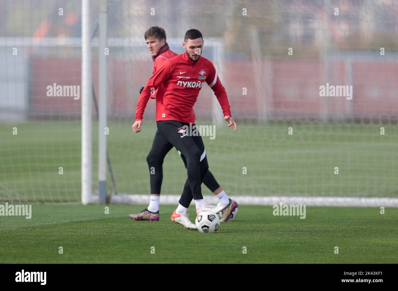 MOSCOW, RUSSIA, SEPTEMBER 27, 2022. Training of Spartak players before ...