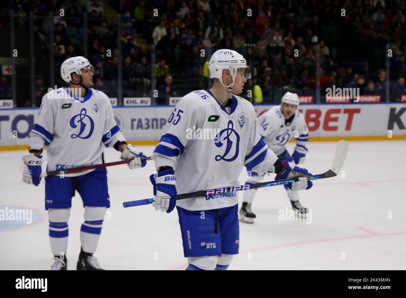 Dynamo Hockey Club player, Vladislav Efremov (No.65) seen in action ...