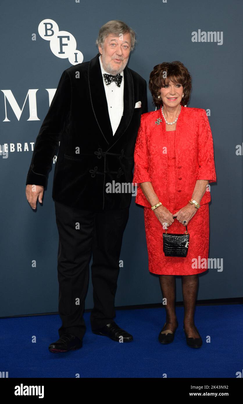 Photo Must Be Credited ©Alpha Press 078237 29/09/2022 Stephen Fry and Yvonne Romain BFI London ...