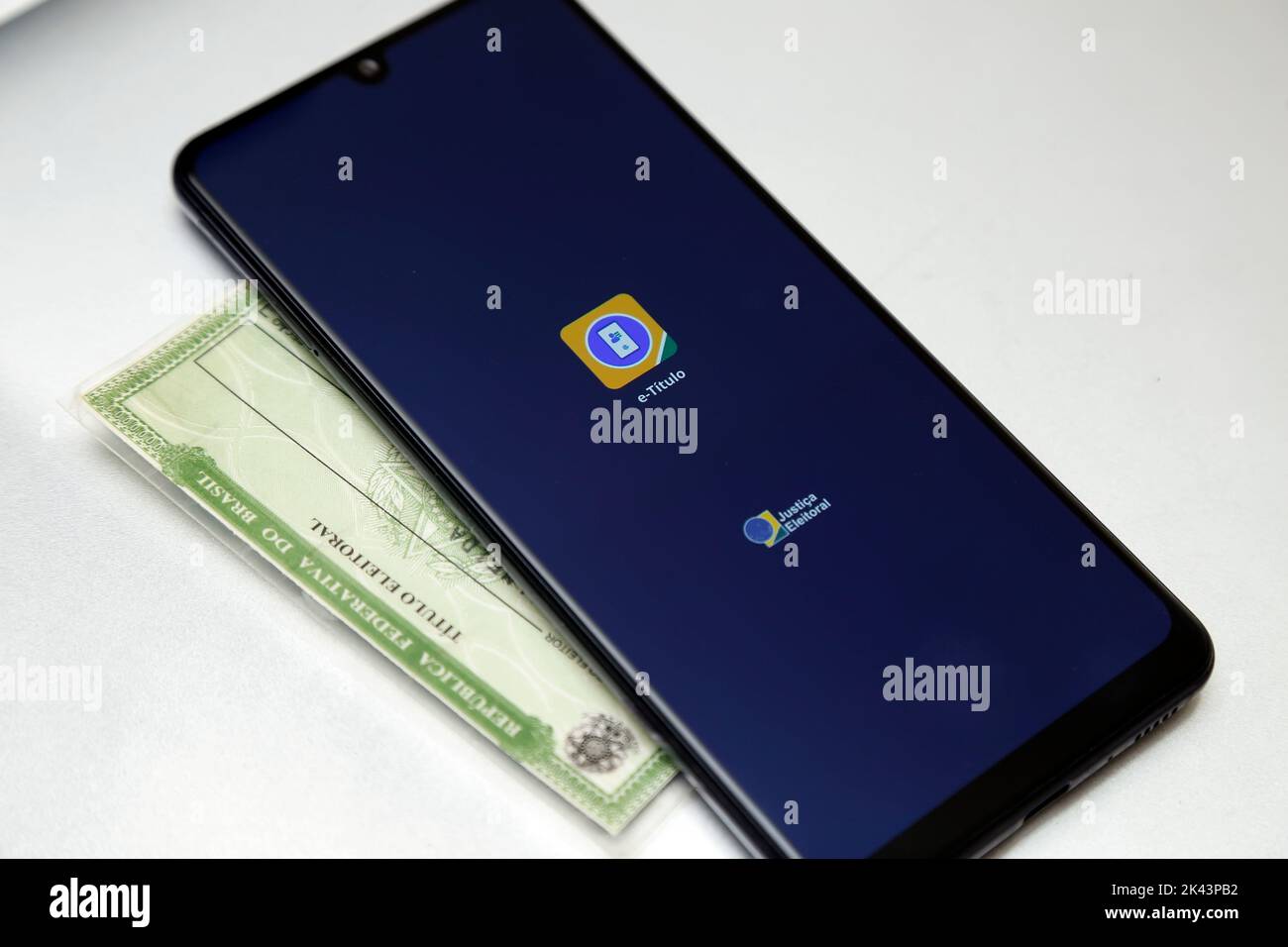 Minas Gerais, Brazil - September 25, 2022: Screen of the e-titulo ...