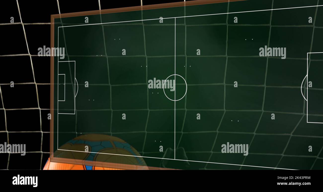 Image of strategy of soccer game over soccer ball and leather boots ...