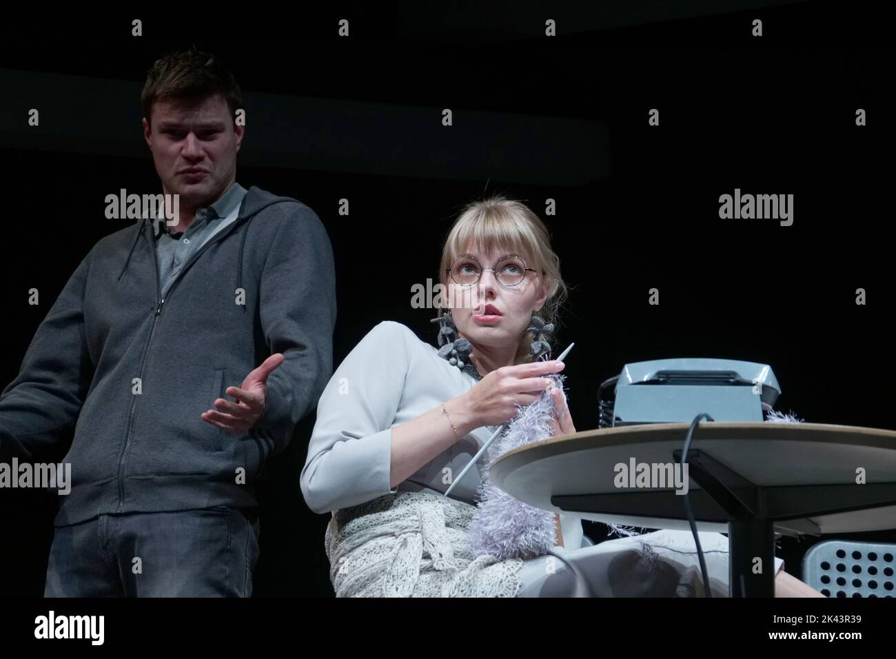 September 10, 2022. - Russia, Moscow. - Moscow Art Theatre. 'The Helpline' theatre production ...
