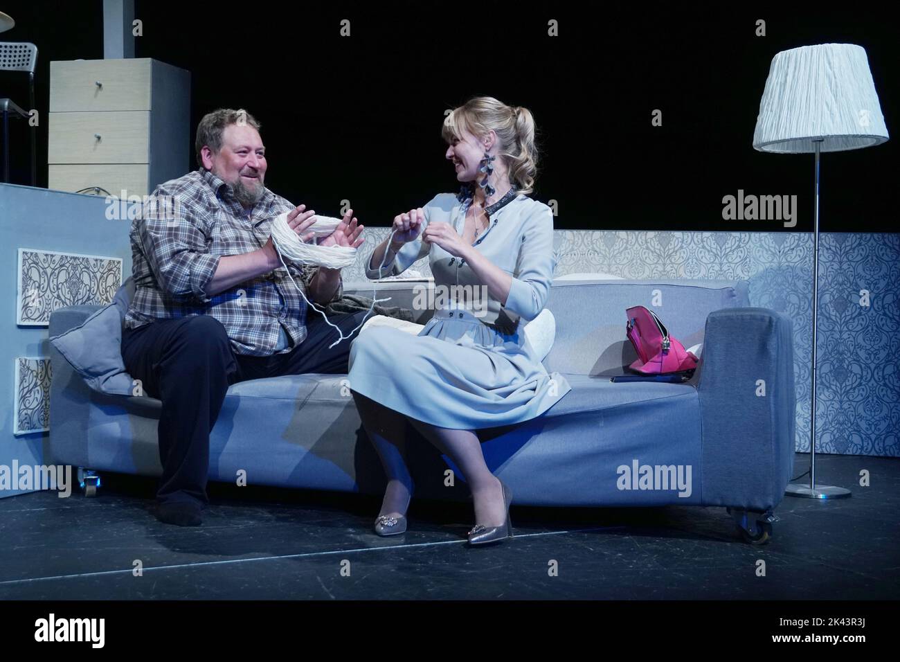 September 10, 2022. - Russia, Moscow. - Moscow Art Theatre. 'The Helpline' theatre production ...