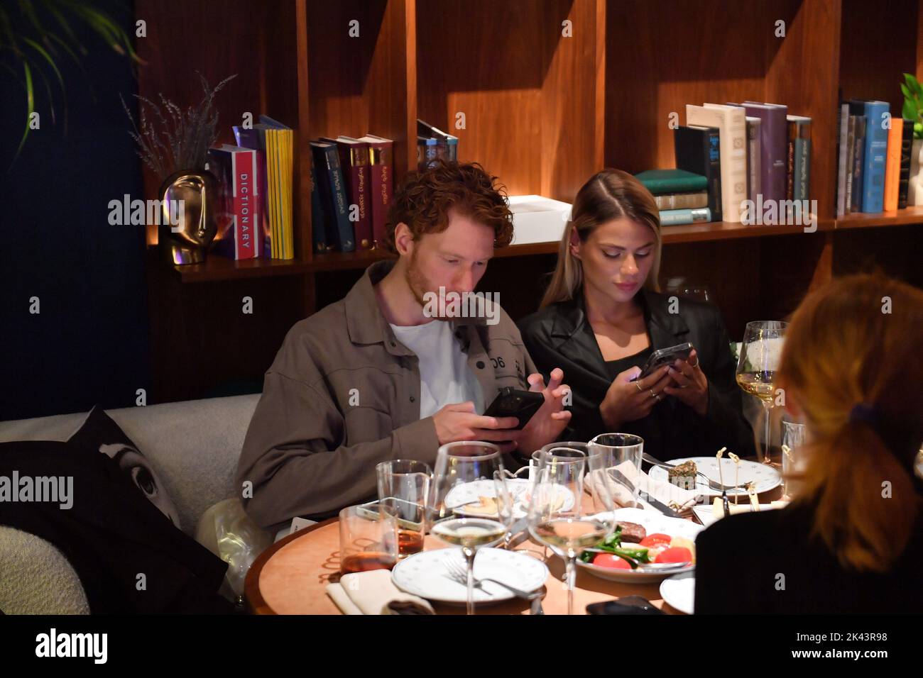 Moscow. The actor, the singer Nikita Presnyakov and his spouse Alyona ...