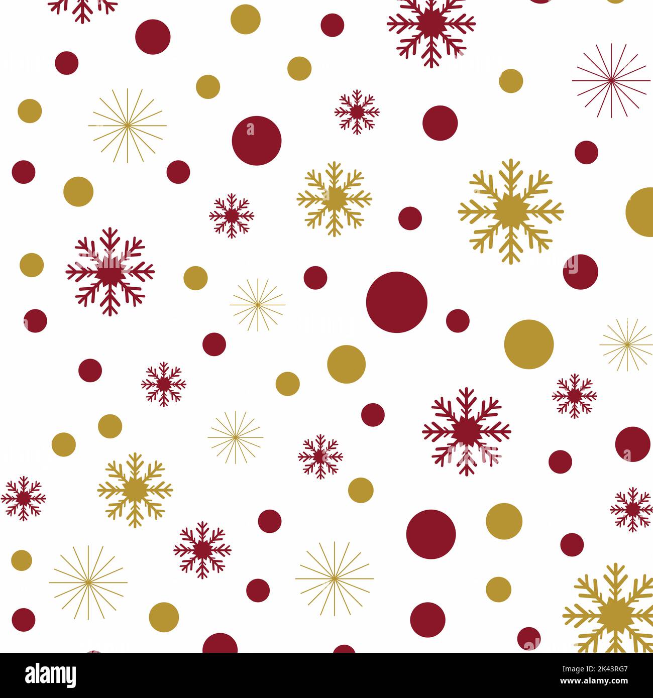 Multiple red and gold spots and stars on white background. colour fun ...
