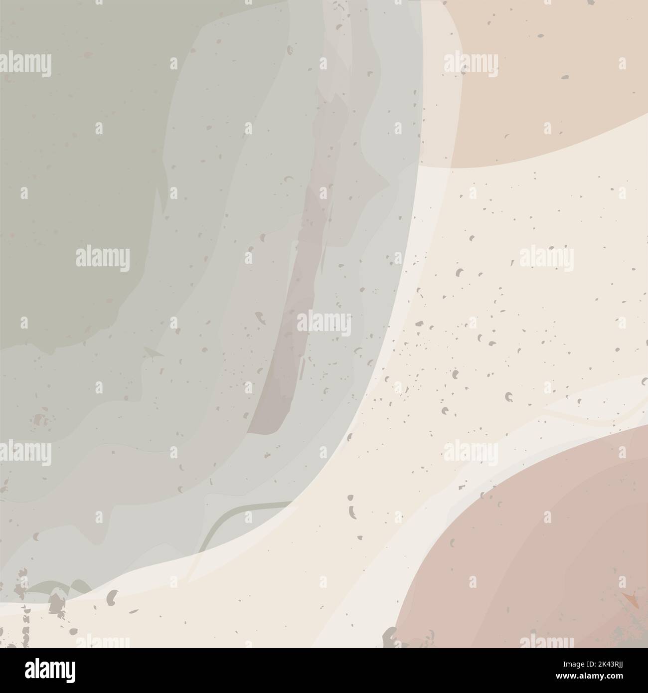 Abstract shapes, spots and specks on pale green and yellow background ...