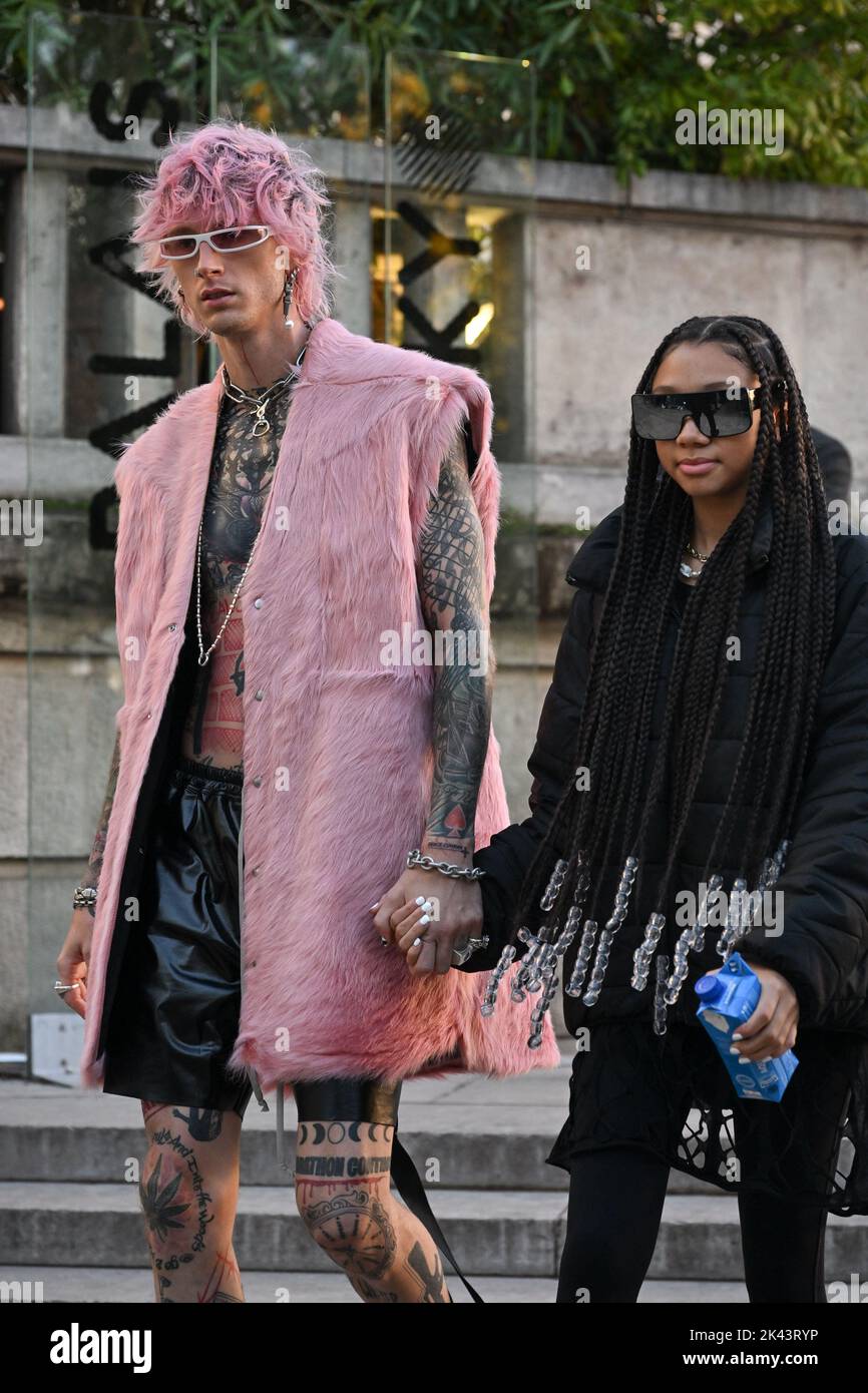 Paris, France, 29/09/2022, Machine Gun Kelly and daughter Casie Colson ...