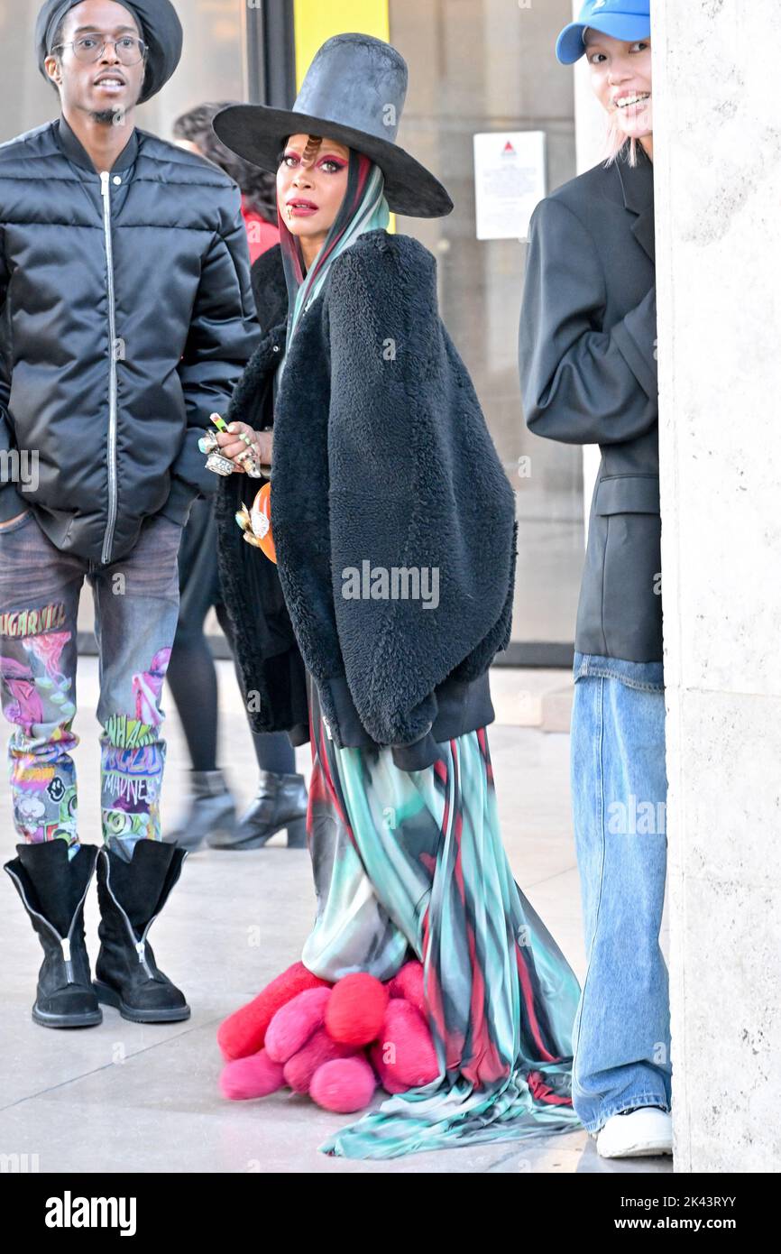 Paris, France, 29/09/2022, Erykah Badu attends the Rick Owens show ...