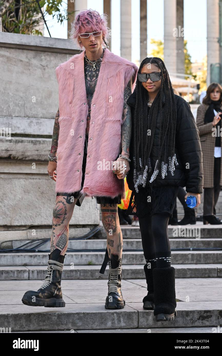 Paris, France, 29/09/2022, Machine Gun Kelly and daughter Casie Colson ...