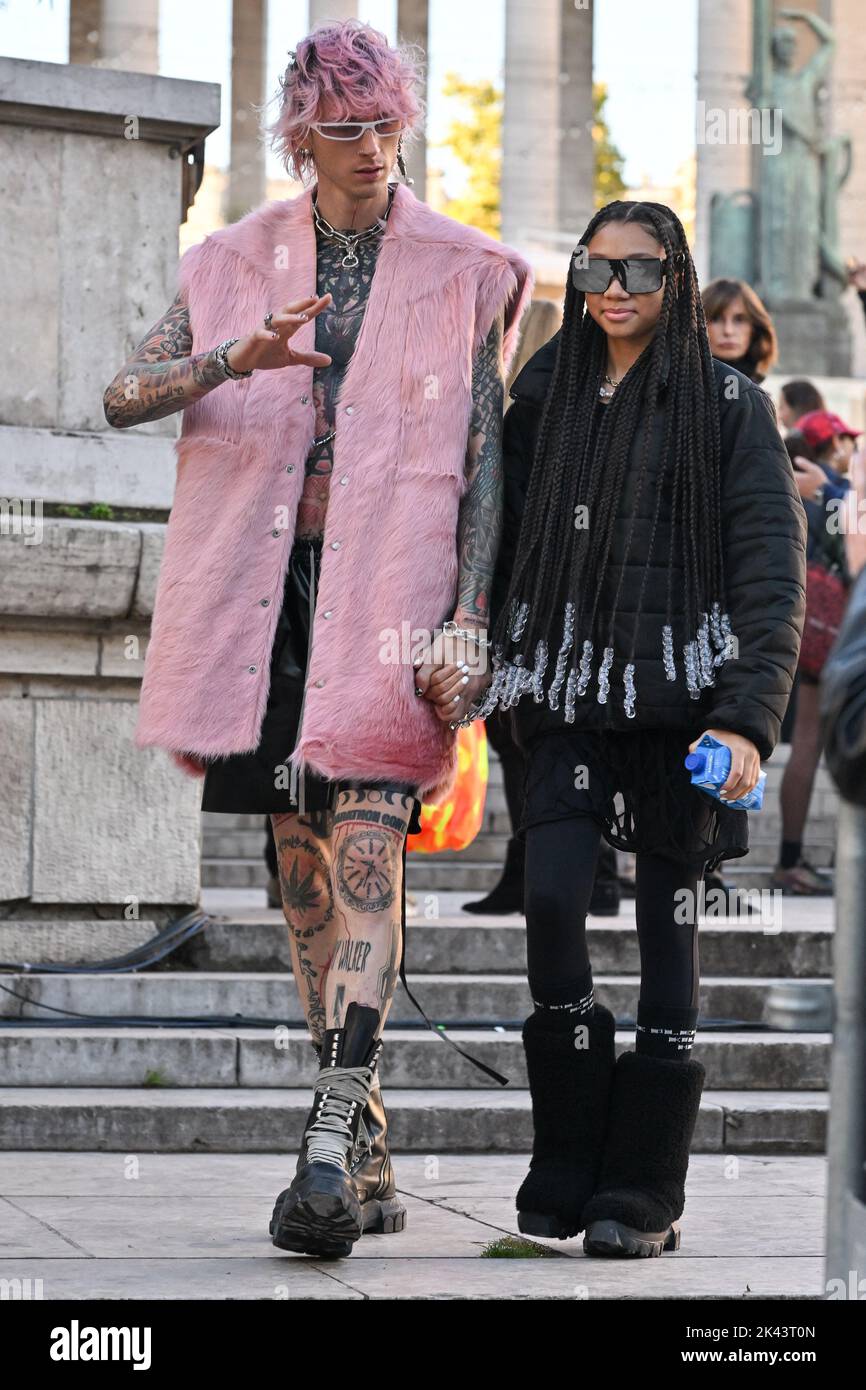 Paris, France, 29/09/2022, Machine Gun Kelly and daughter Casie Colson ...