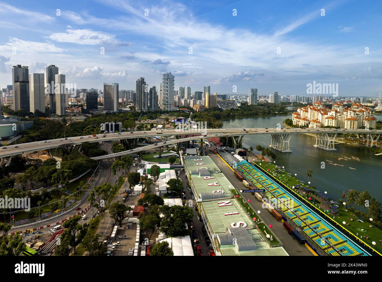 Track preparations ahead of the 2022 Singapore F1 Grand Prix at Marina ...