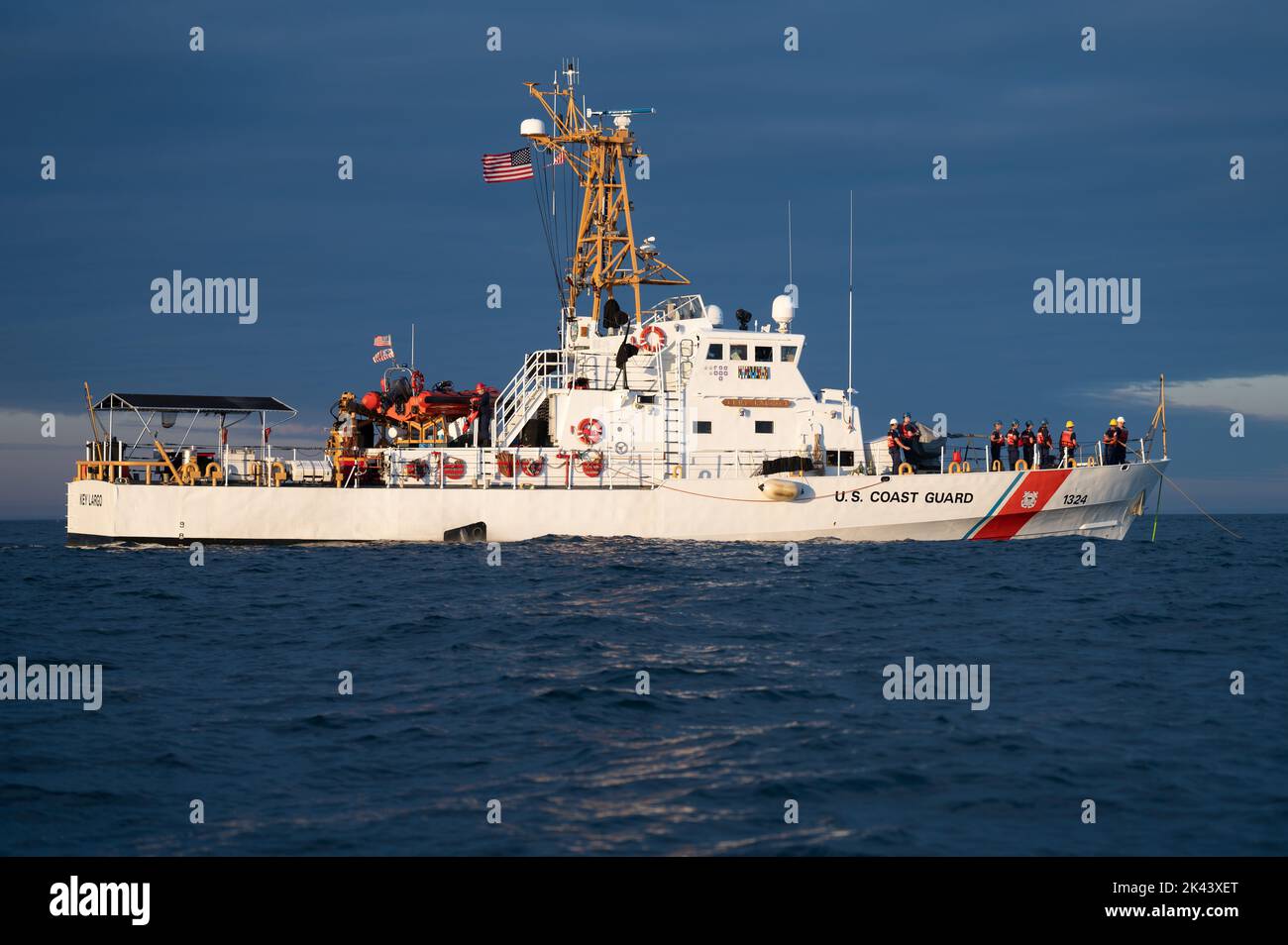 U.S. Coast Guard Cutter Key Largo (WPB 1324) is seen with USCGC Bear ...