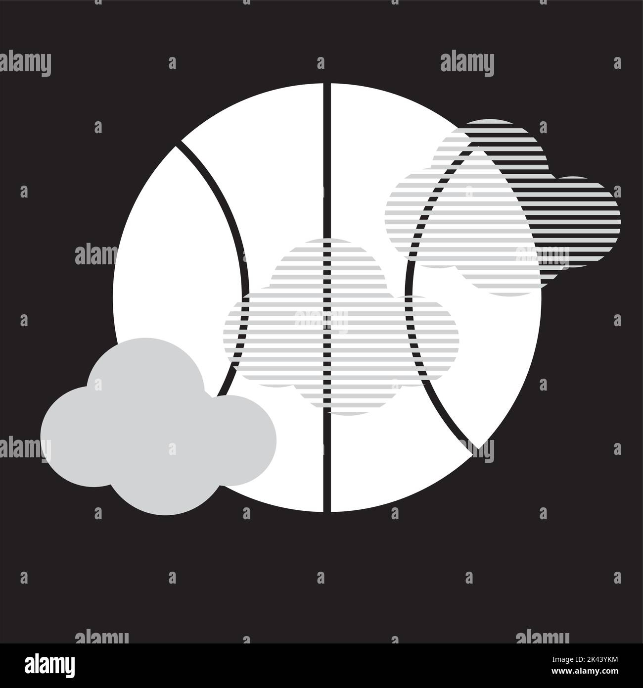 Cloud and earth symbols as signs, design elements or graphic sources ...