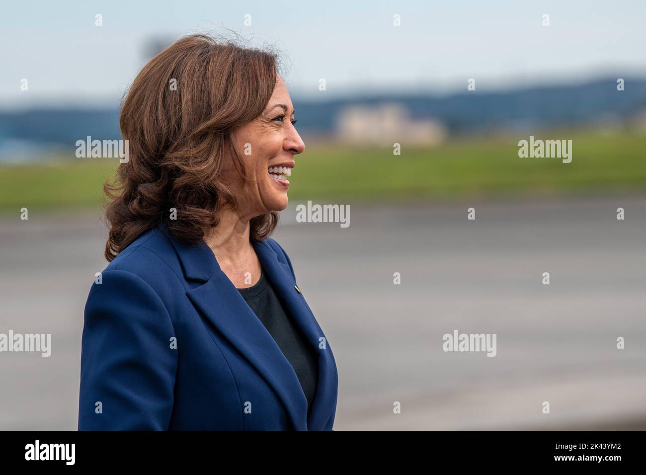 Vice President of the United States Kamala D. Harris smiles during her ...
