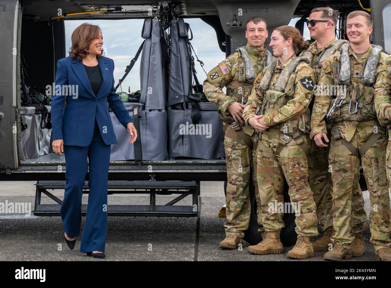Vice President of the United States Kamala D. Harris greets troops ...