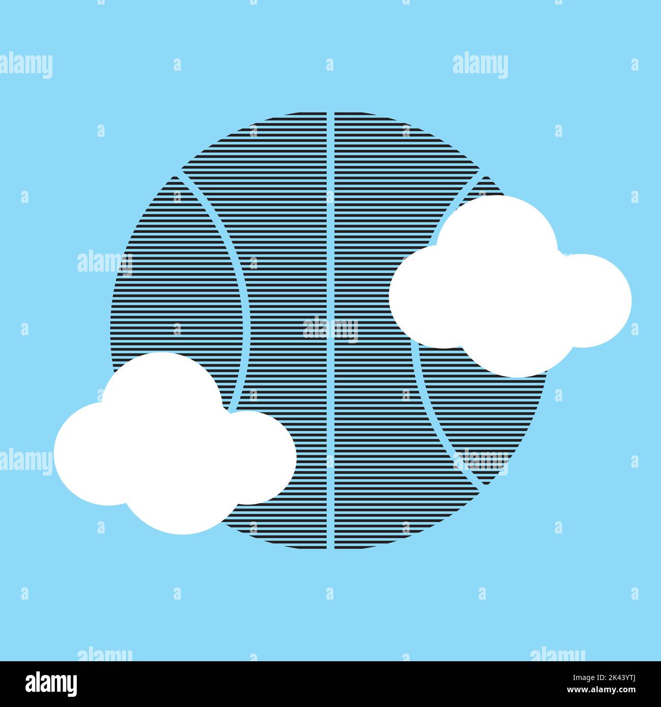 Cloud and earth symbols as signs, design elements or graphic sources ...