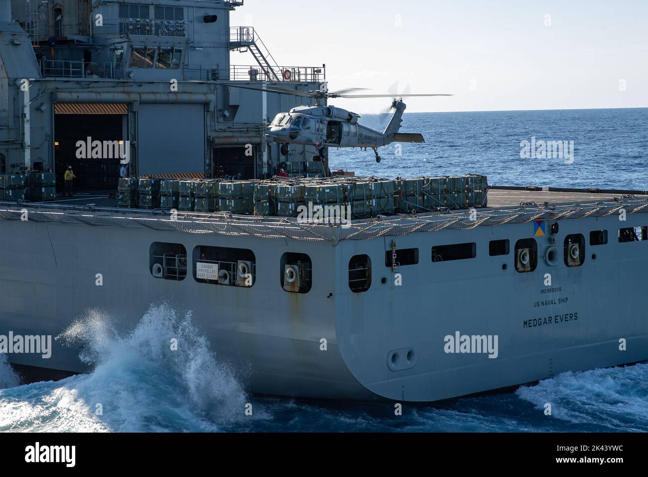 An MH-60S Knighthawk, attached to the "Tridents" of Helicopter Sea ...