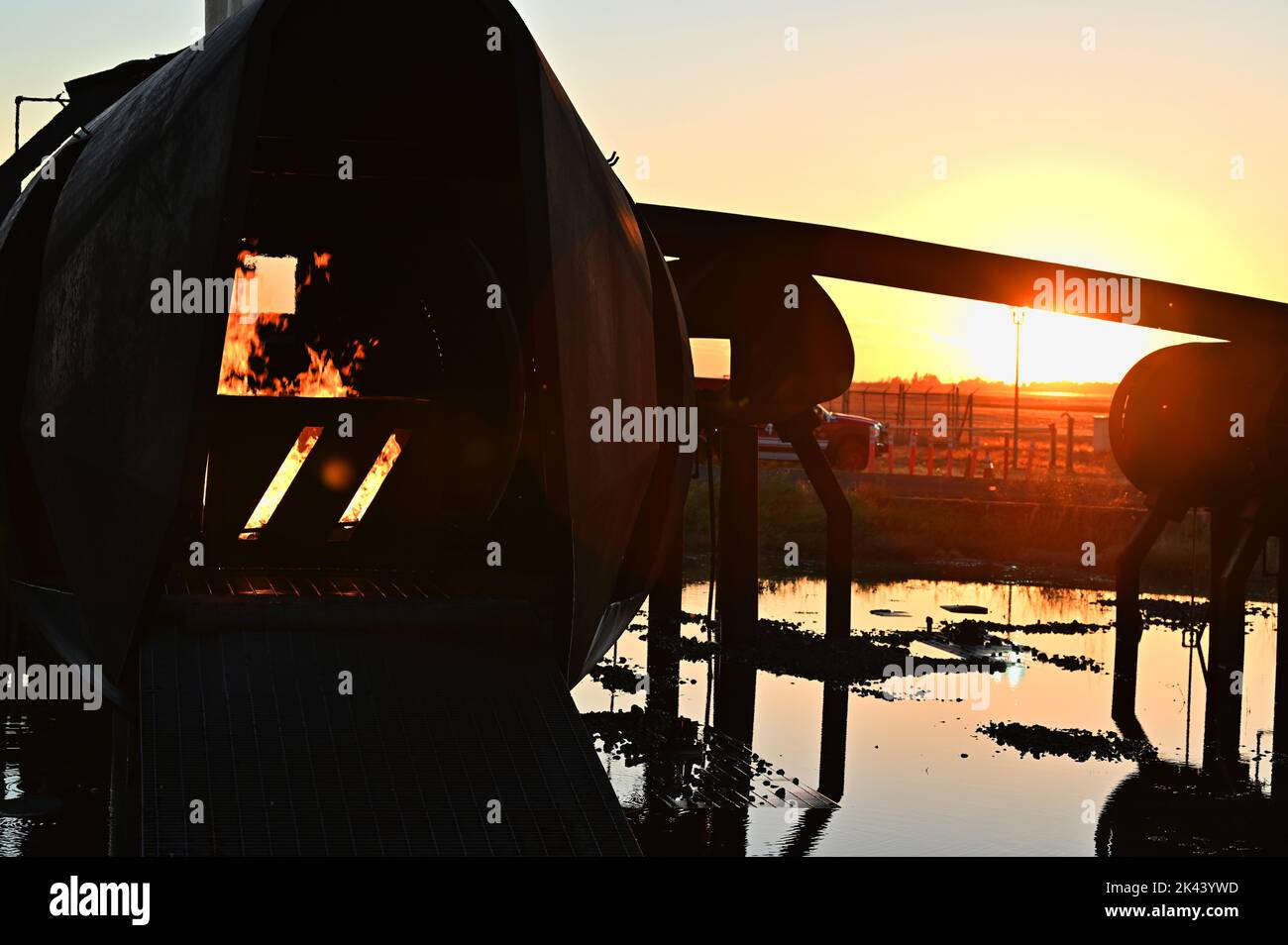 Firefighters from the 92nd Civil Engineer Squadron perform live fire ...