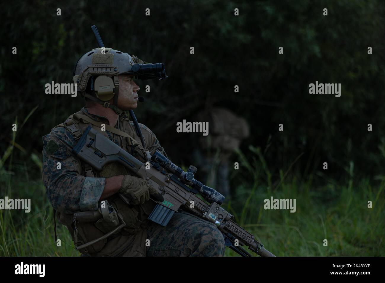 A U.S. Marine with 1st Battalion, 6th Marine Regiment (V16), 2nd Marine ...
