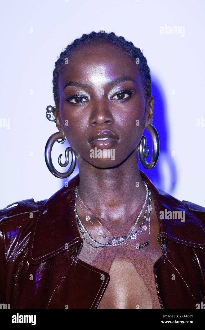Paris, France on September 29, 2022. Anok Yai attending the Off-White ...