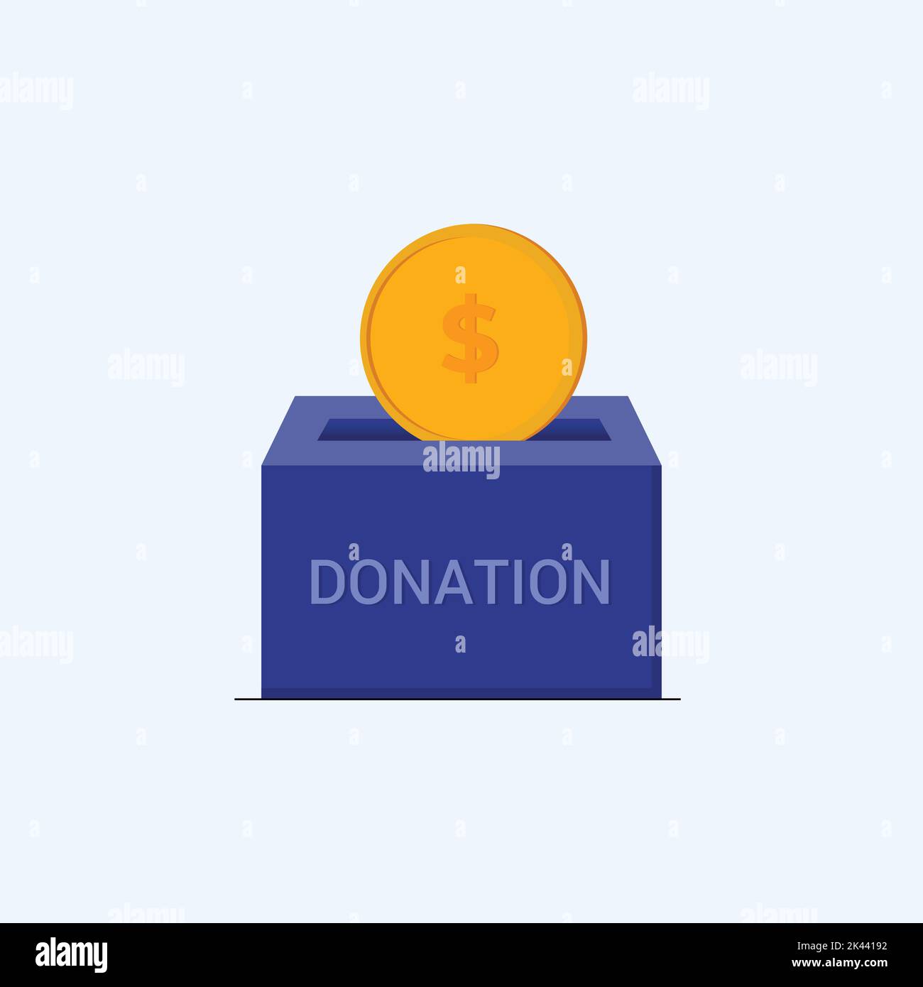 Cash Donation cartoon box flat design Stock Vector Image & Art - Alamy