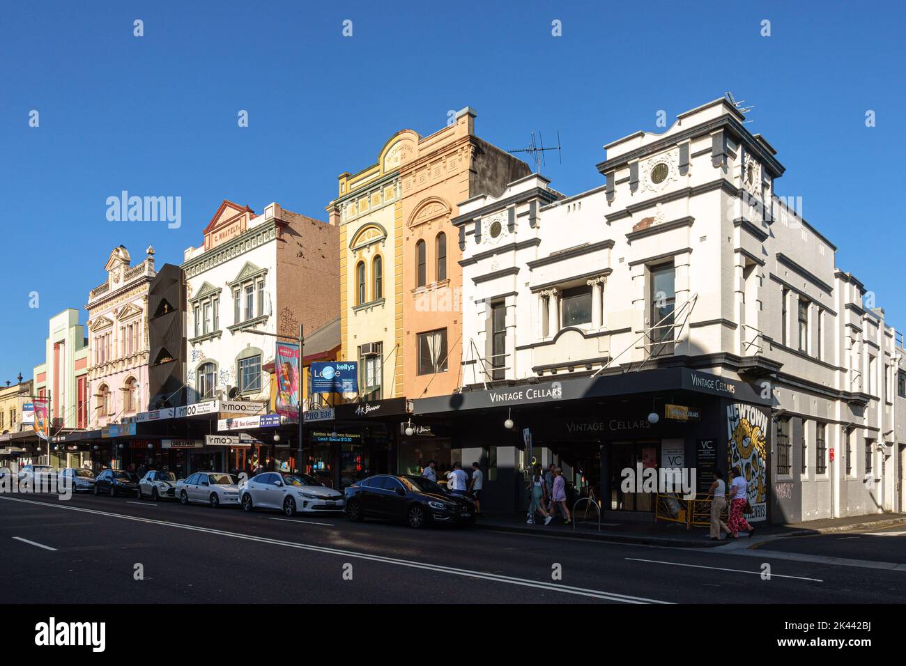 Buildings along North King Street in Newtown, Sydney, famous for its ...