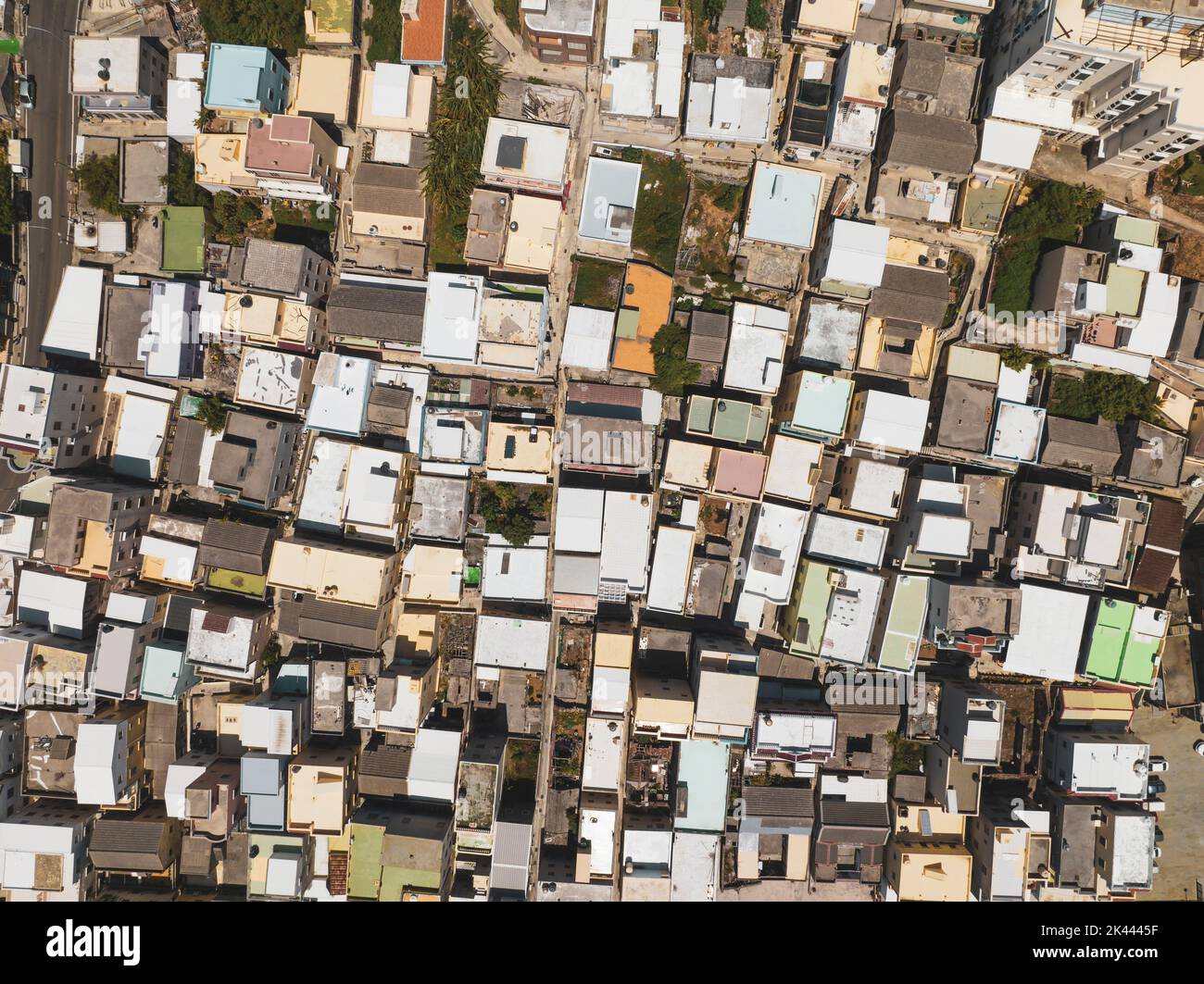 Aerial view of village house rooftops in Penghu ,Taiwan Stock Photo - Alamy