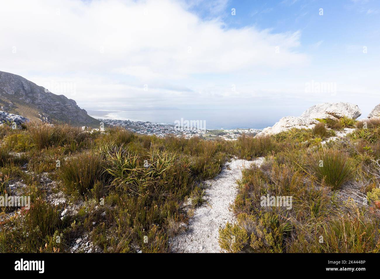 South Africa, Hermanus, Hiking trail in Fernkloof Nature Reserve Stock ...