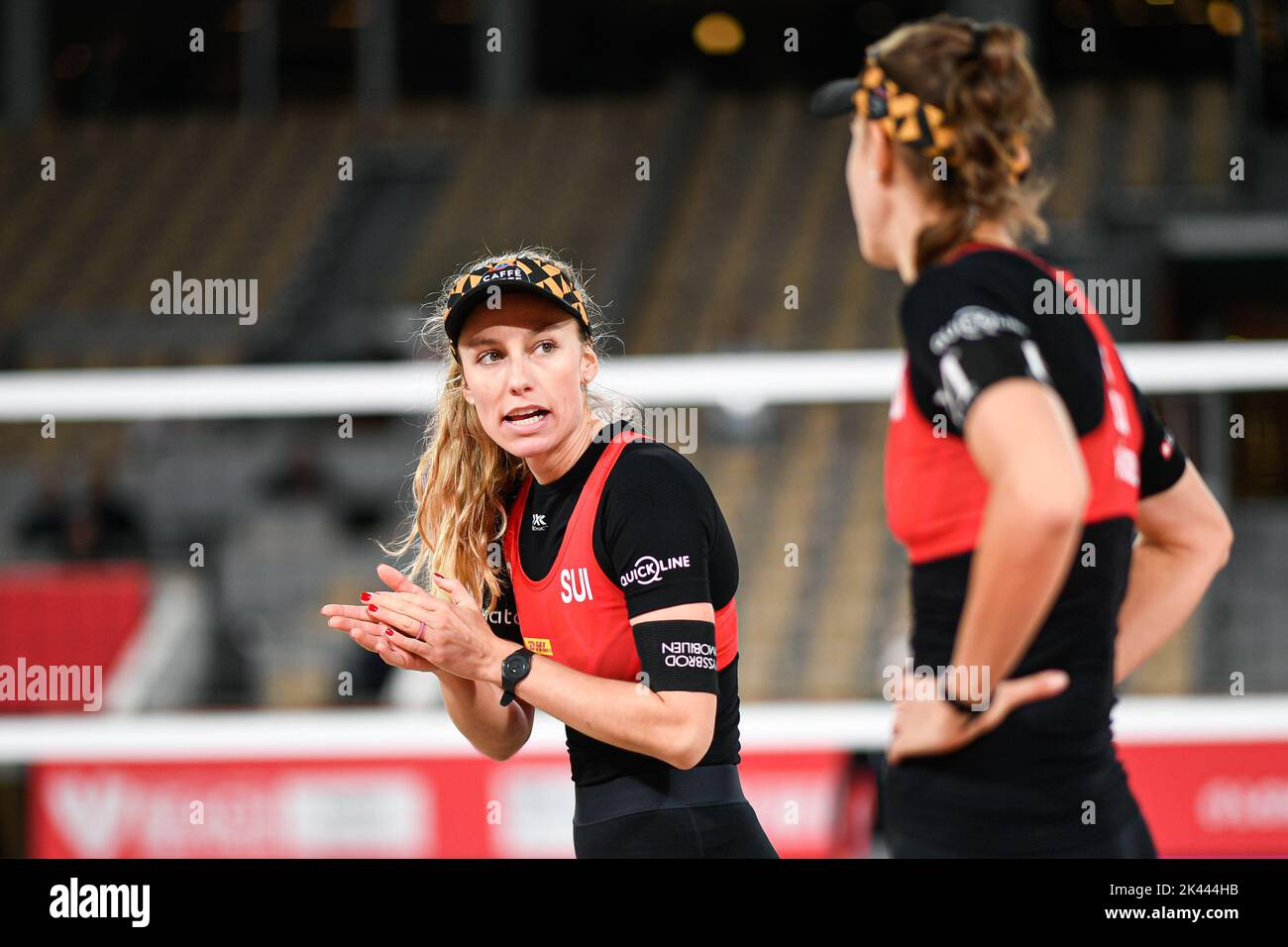 Paris, France on September 29, 2022. Tanja Huberli and Nina Brunner of ...