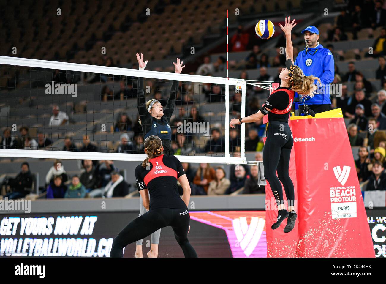 Paris, France on September 29, 2022. Tanja Huberli and Nina Brunner of ...