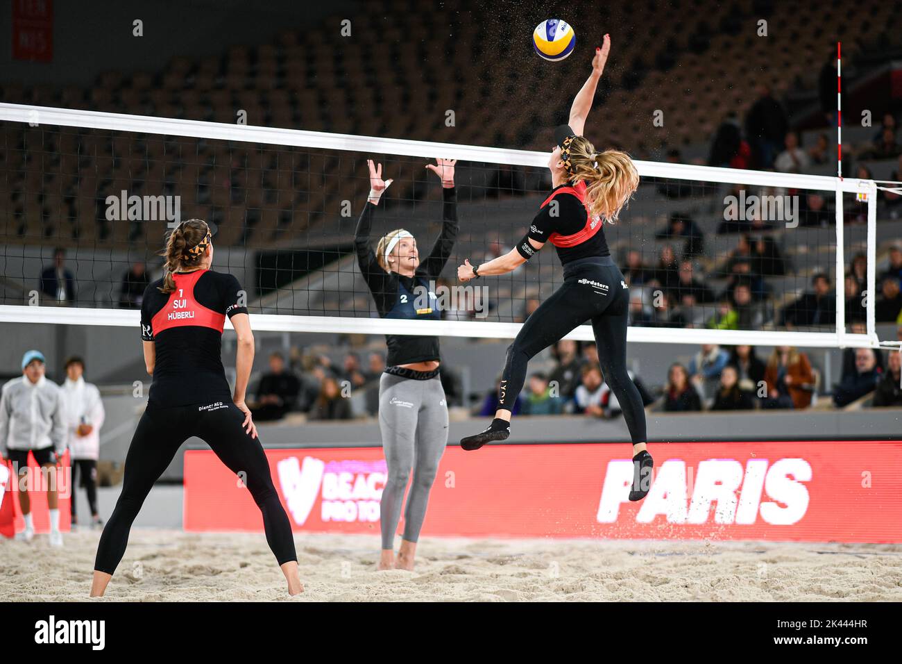 Paris, France on September 29, 2022. Tanja Huberli and Nina Brunner of ...